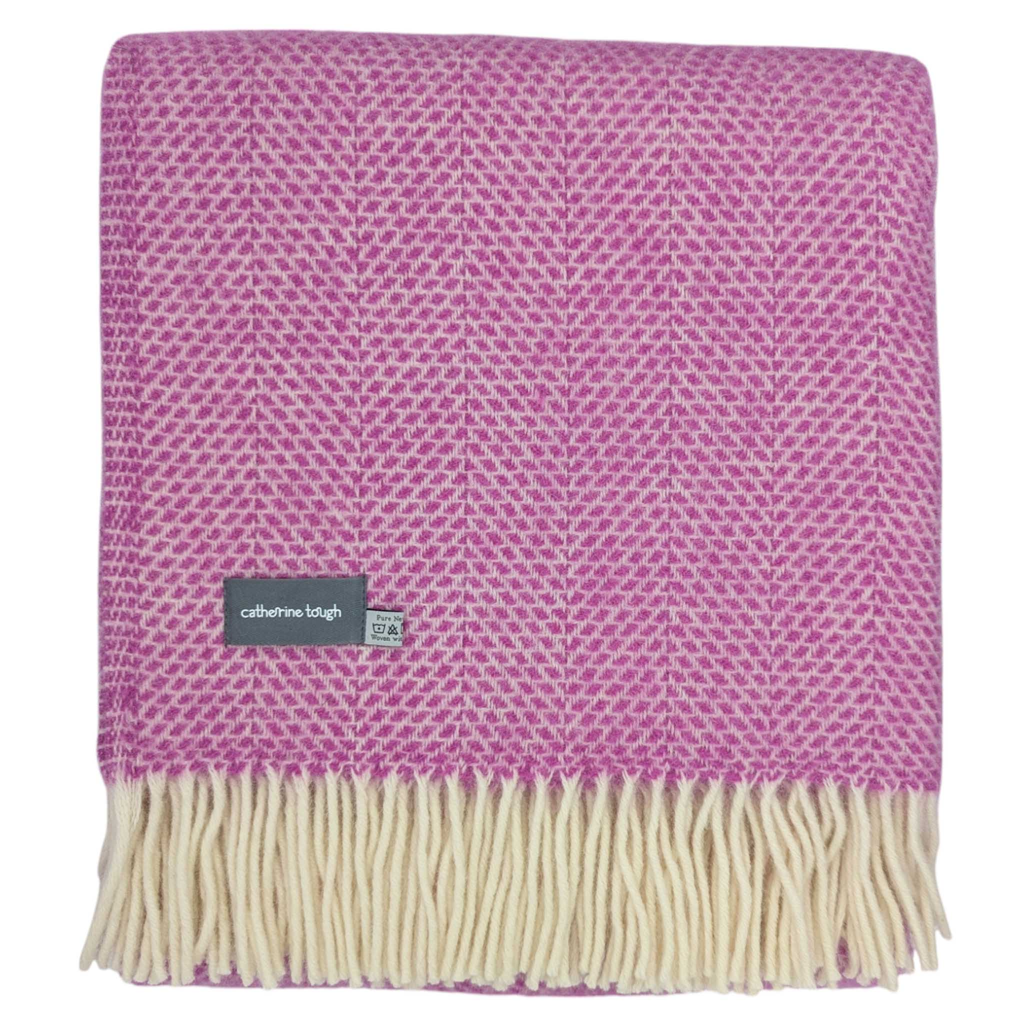 Light Fuchsia Beehive Wool Throw – Catherine Tough