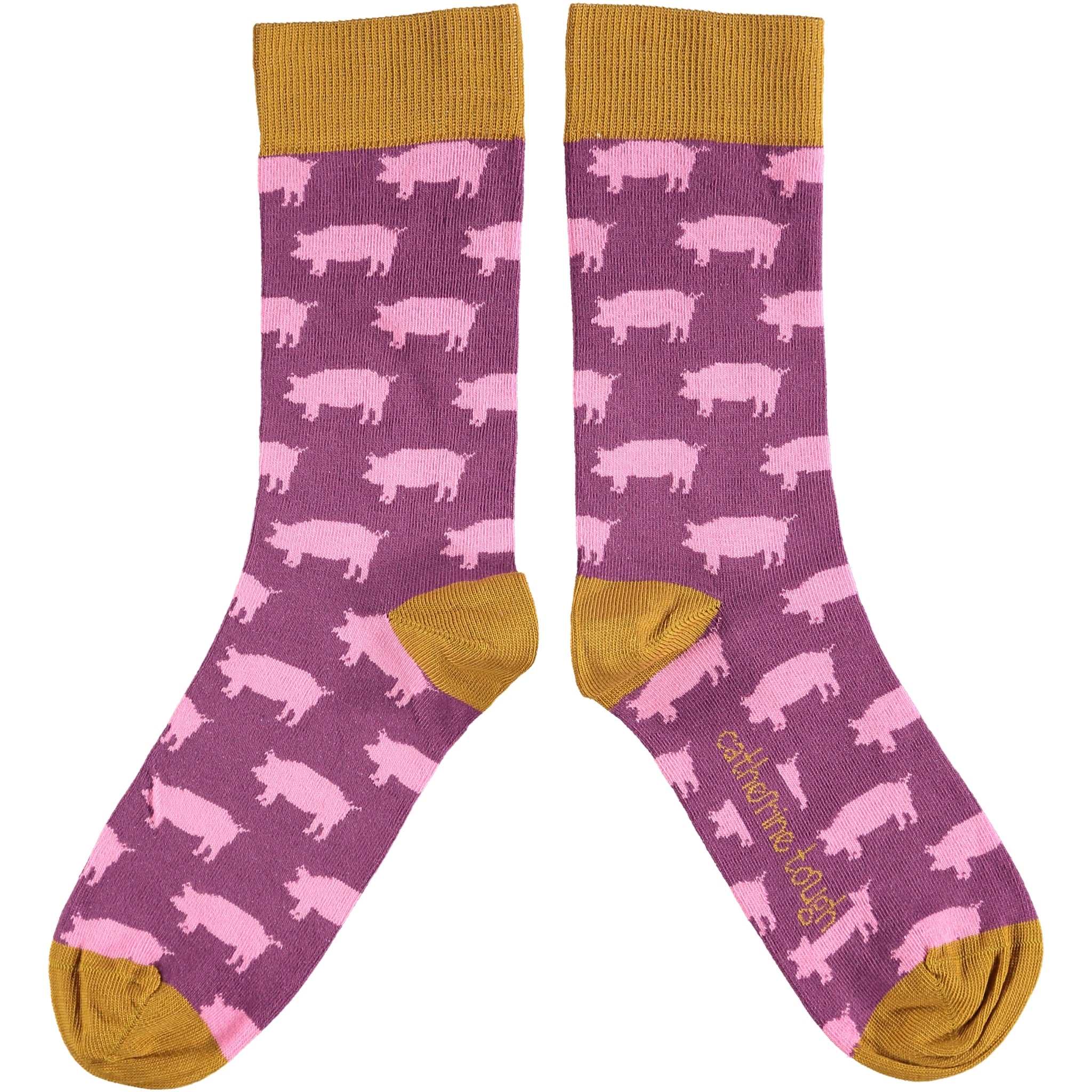 Women's Plum Pigs Organic Cotton Ankle Socks – Catherine Tough