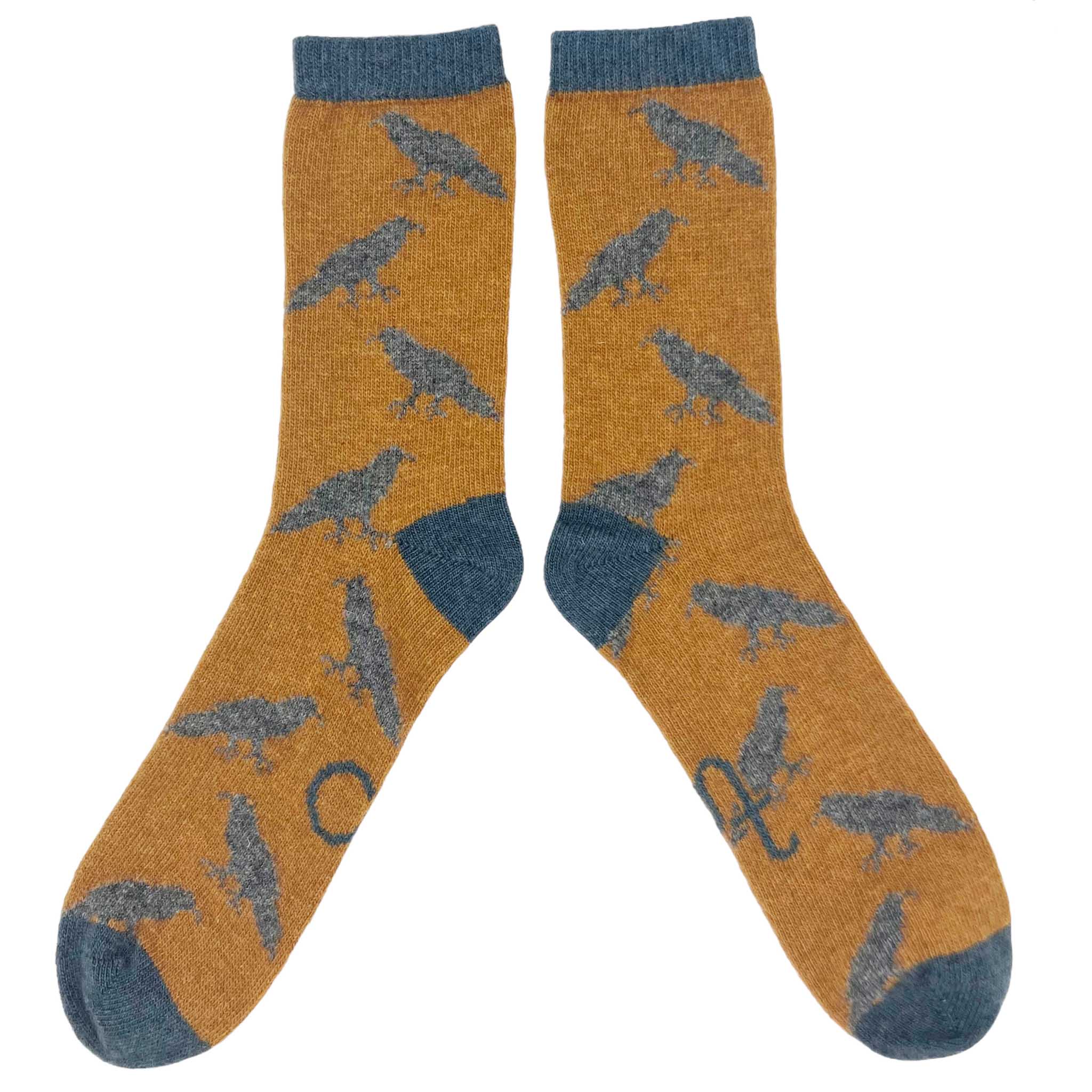 Men's Mustard Crow Lambswool Ankle Socks – Catherine Tough