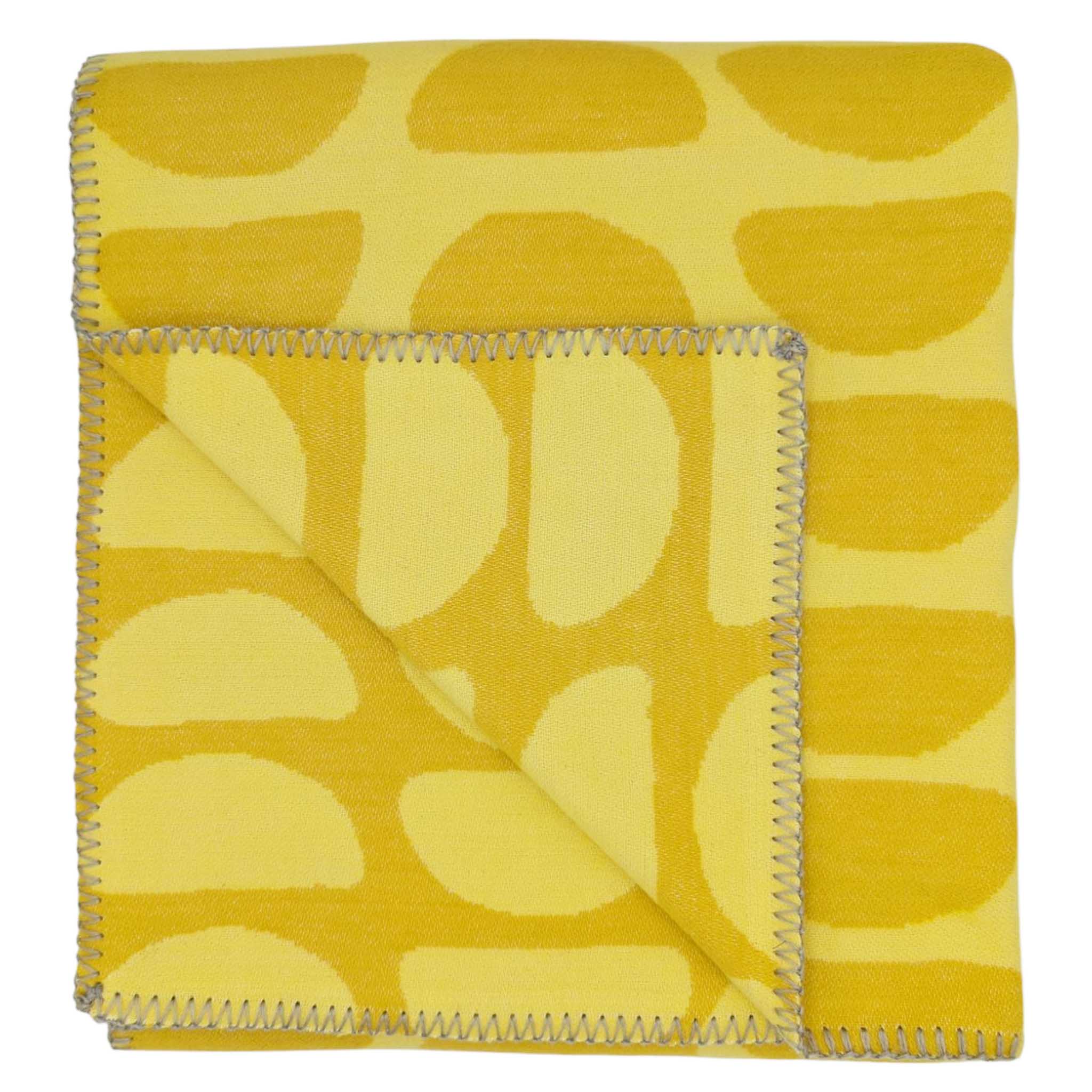 Half-Moons Lemon Yellow Organic Cotton Throw – Catherine Tough