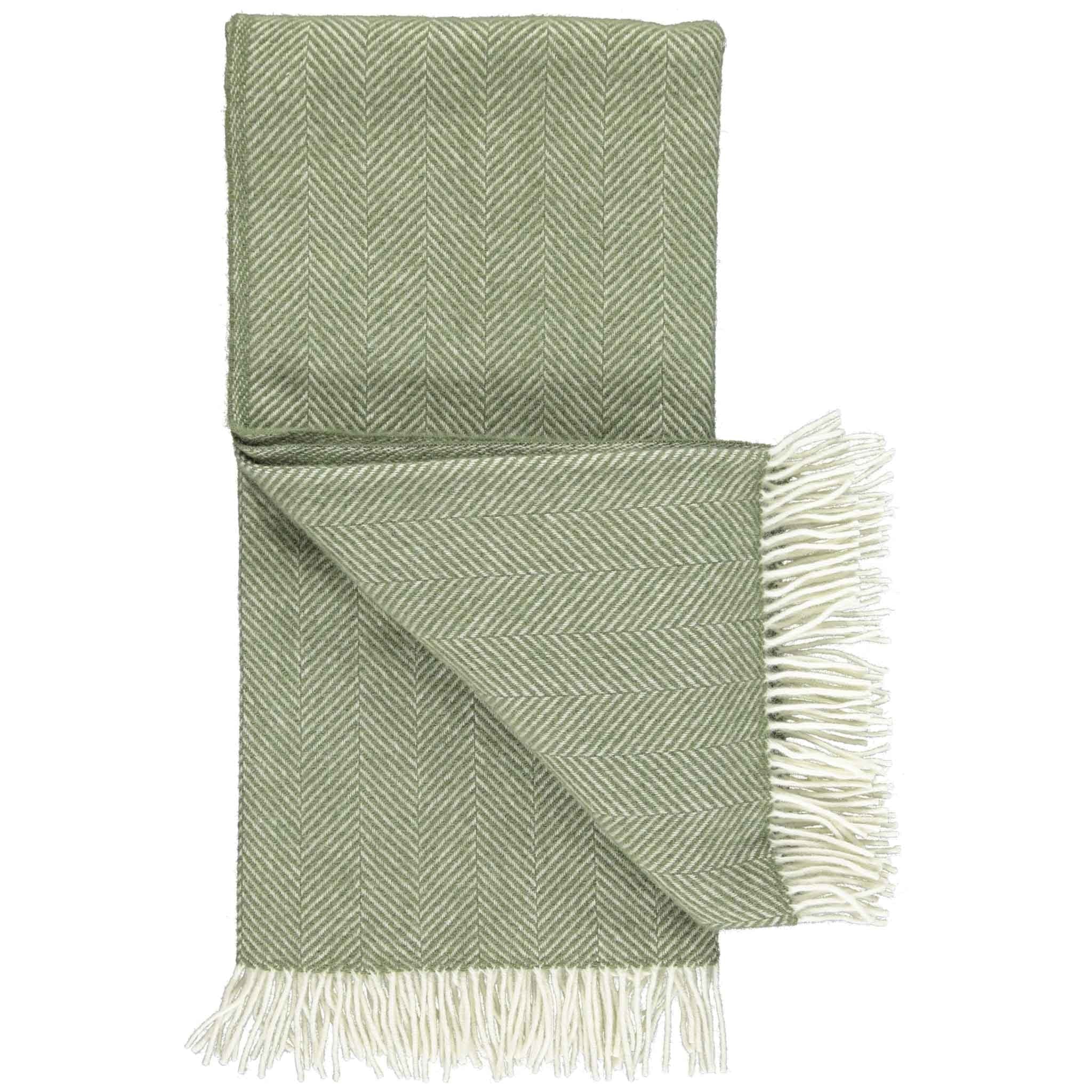 Olive Green Fishbone Wool Throw – Catherine Tough